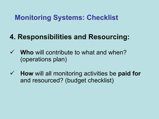 Monitoring Systems Cafod | PPT | Business | Business and Finance