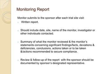 Monitoring Visits | PPTX