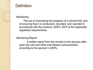 Monitoring Visits | PPT