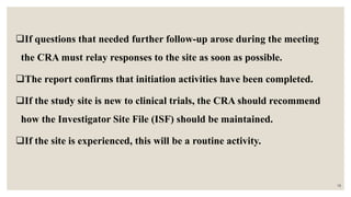 MONITORING VISIT - INVESTIGATIONAL PRODUCT | PPTX