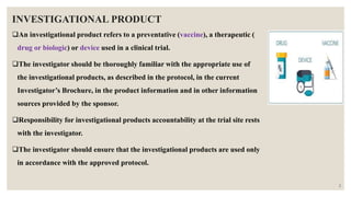 MONITORING VISIT - INVESTIGATIONAL PRODUCT | PPTX