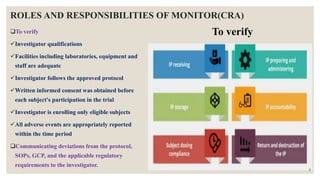 MONITORING VISIT - INVESTIGATIONAL PRODUCT | PPTX