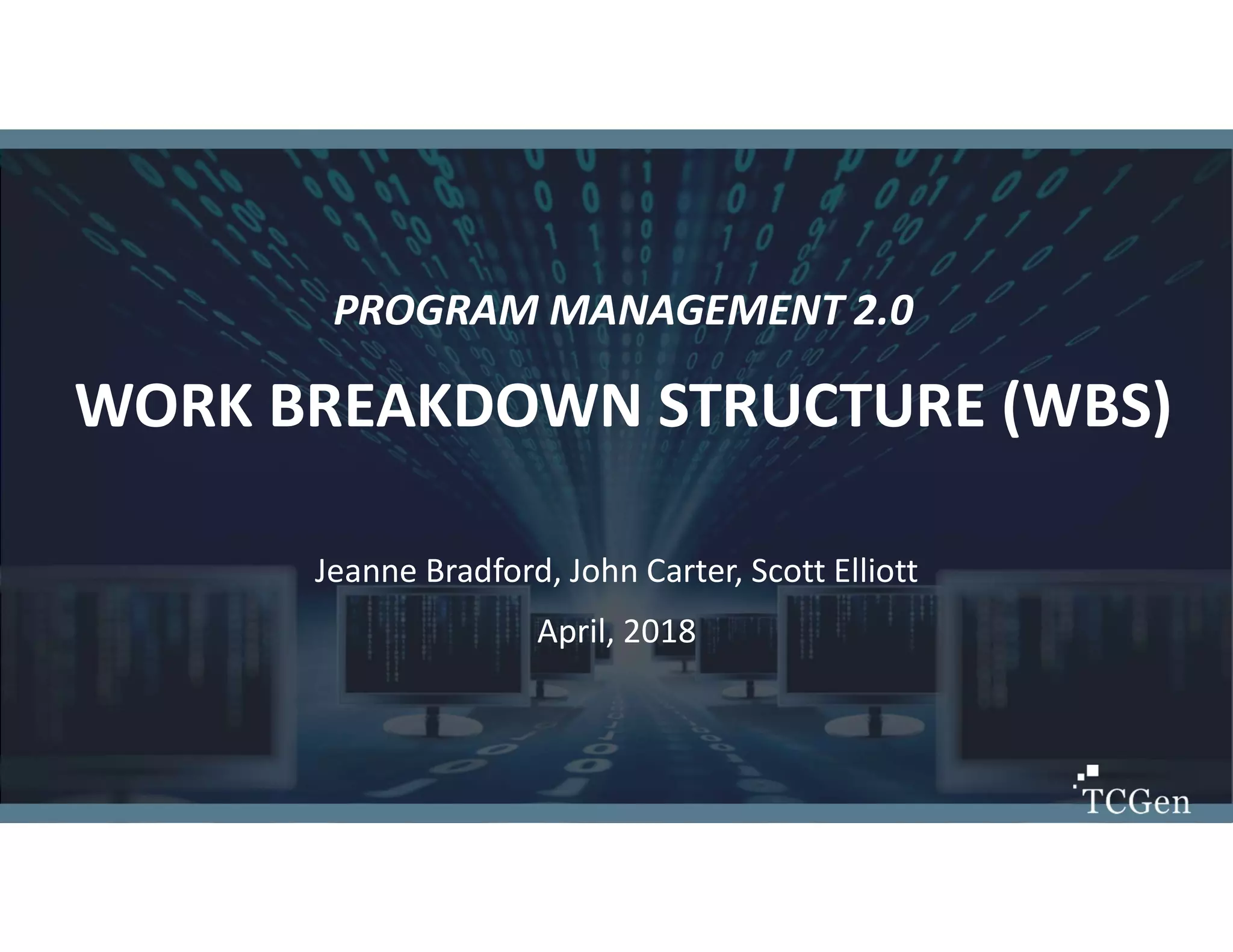 Program Management 2.0: Work Breakdown Structure | PPT
