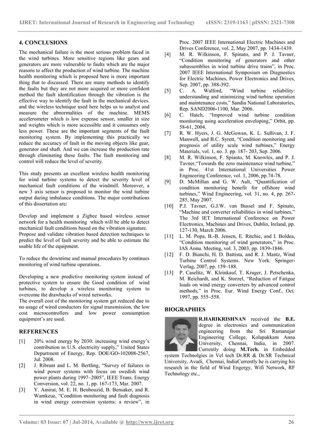 Monitoring Wind Turbine Using Wi Fi Network For Reliable Communication