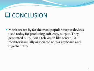 Monitor(lcd & crt) | PPTX | Computer Peripherals | Computing