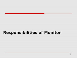 CRA/ Monitor Roles and Responsibilities | PPT