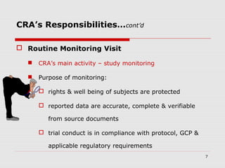 CRA/ Monitor Roles and Responsibilities | PPT