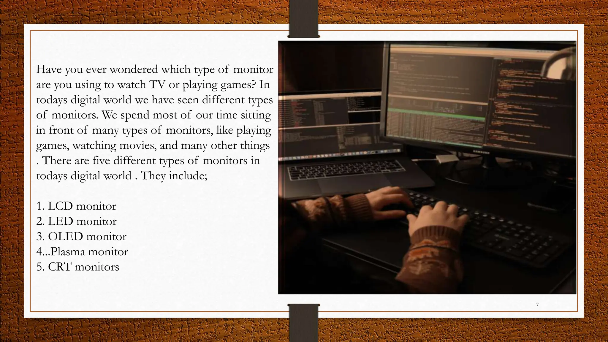 Types of Monitors and their functions and ap | PPTX
