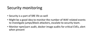 Monitoring microservice applications: An SRE’s perspective | PPTX