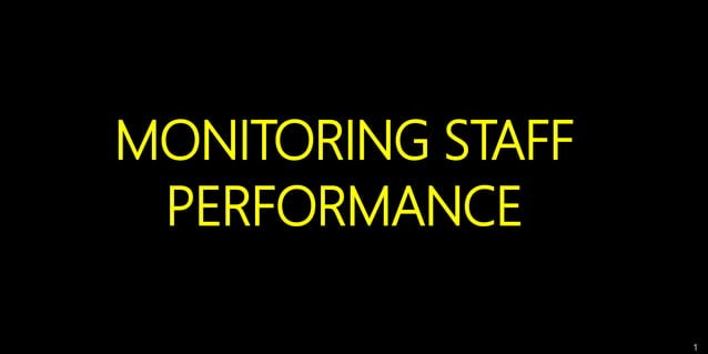 Monitor staff performance resource | PPTX | Career Advice | Careers