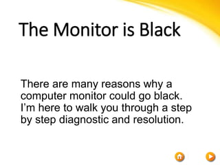 Monitor troubleshooting | PPT