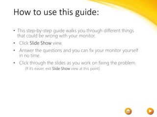 Monitor troubleshooting | PPTX