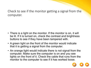 Monitor troubleshooting | PPTX