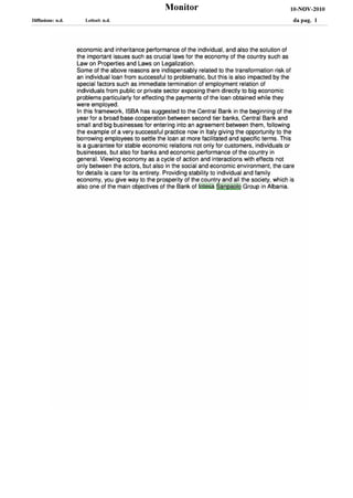 Monitor 18 Ottobre 2010 | PDF