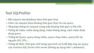 Monitor và tối ưu sql server | PPTX