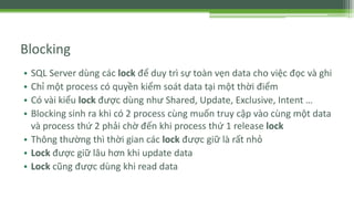 Monitor và tối ưu sql server | PPTX