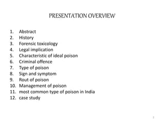 poison and forensic importance | PPTX