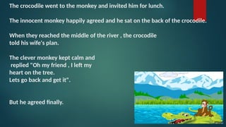 Monkey And Crocodile Story For Kids - short story | PPTX