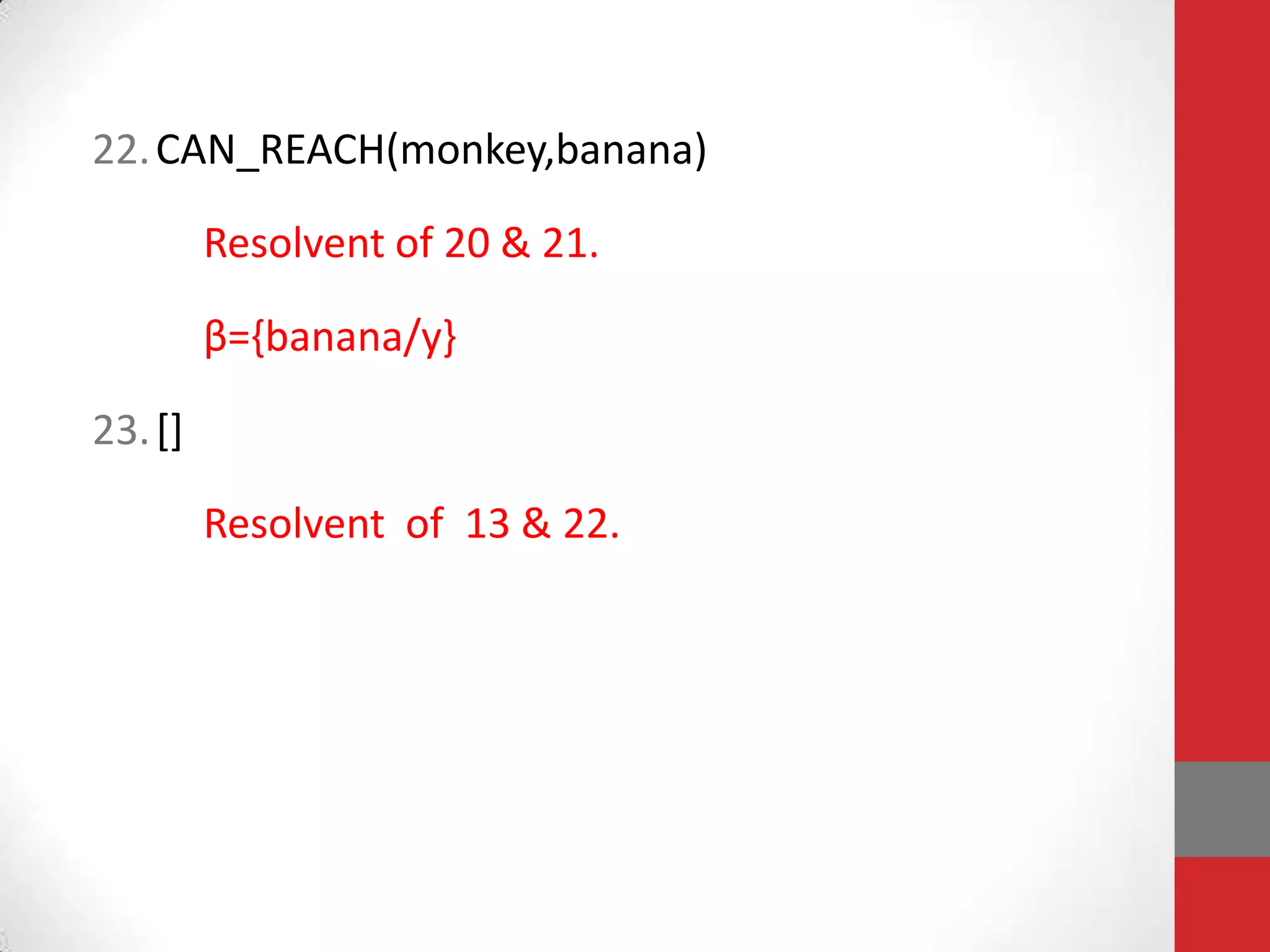 Monkey & banana problem in AI | PPTX