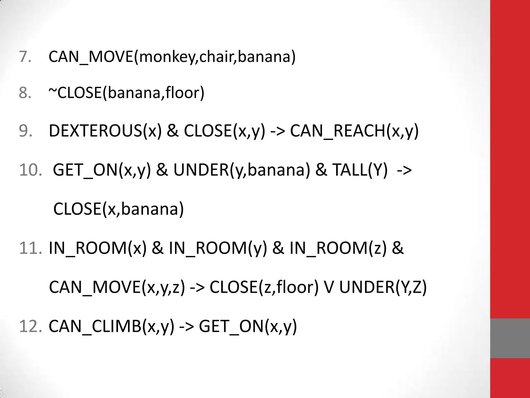 Monkey & banana problem in AI | PPTX