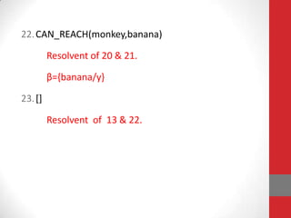 Monkey & banana problem in AI | PPTX