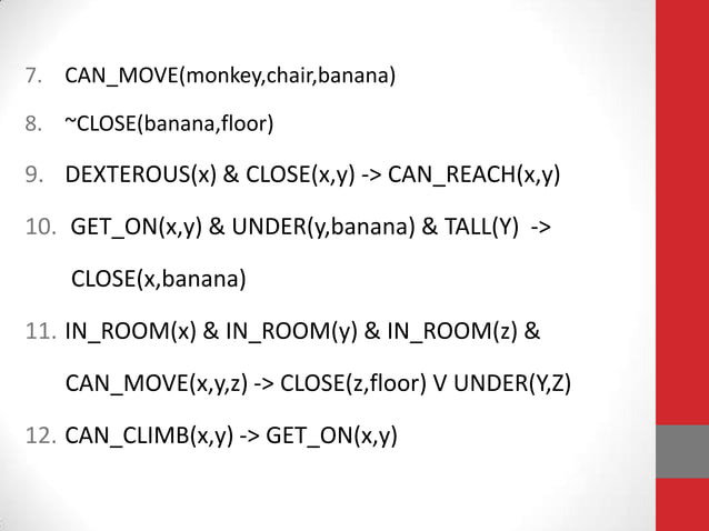 Monkey & banana problem in AI | PPTX