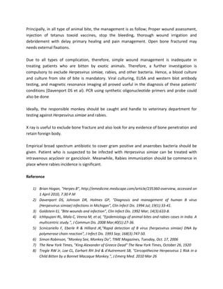 Monkey Bites Related Injury | PDF