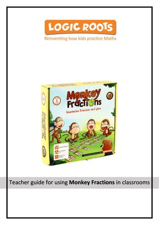 Fractions Card Game - Monkey Fractions. 8 times more math practice | PDF