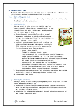 Fractions Card Game - Monkey Fractions. 8 times more math practice | PDF