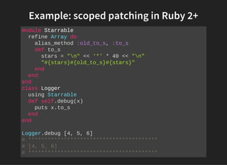 Monkey patching in Ruby | PPT