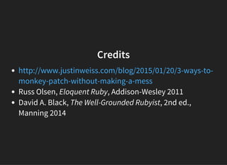 Monkey patching in Ruby | PPT