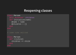 Monkey patching in Ruby | PPT