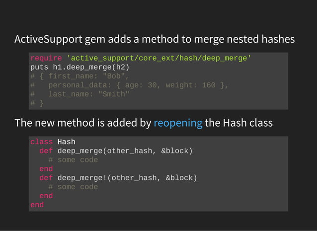 Monkey patching in Ruby | PPT