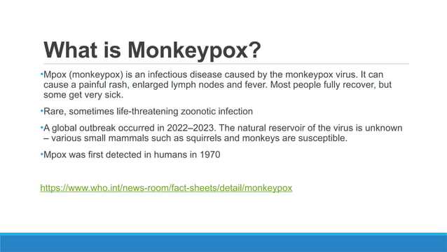 monkeypox.pptx Mpox outbreak/ spread and control | PPTX