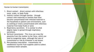 Monkey Pox, clinical manifestations, investigations and treatment. | PPTX