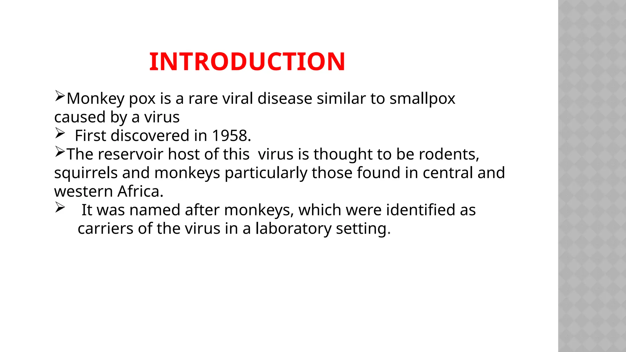Monkey pox 24.medical surgical nursing ppt | PPTX