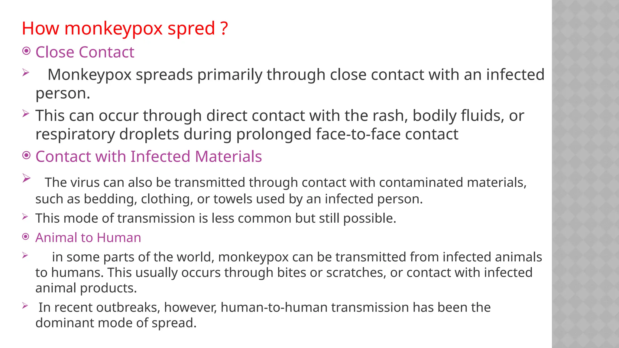 Monkey pox 24.medical surgical nursing ppt | PPTX