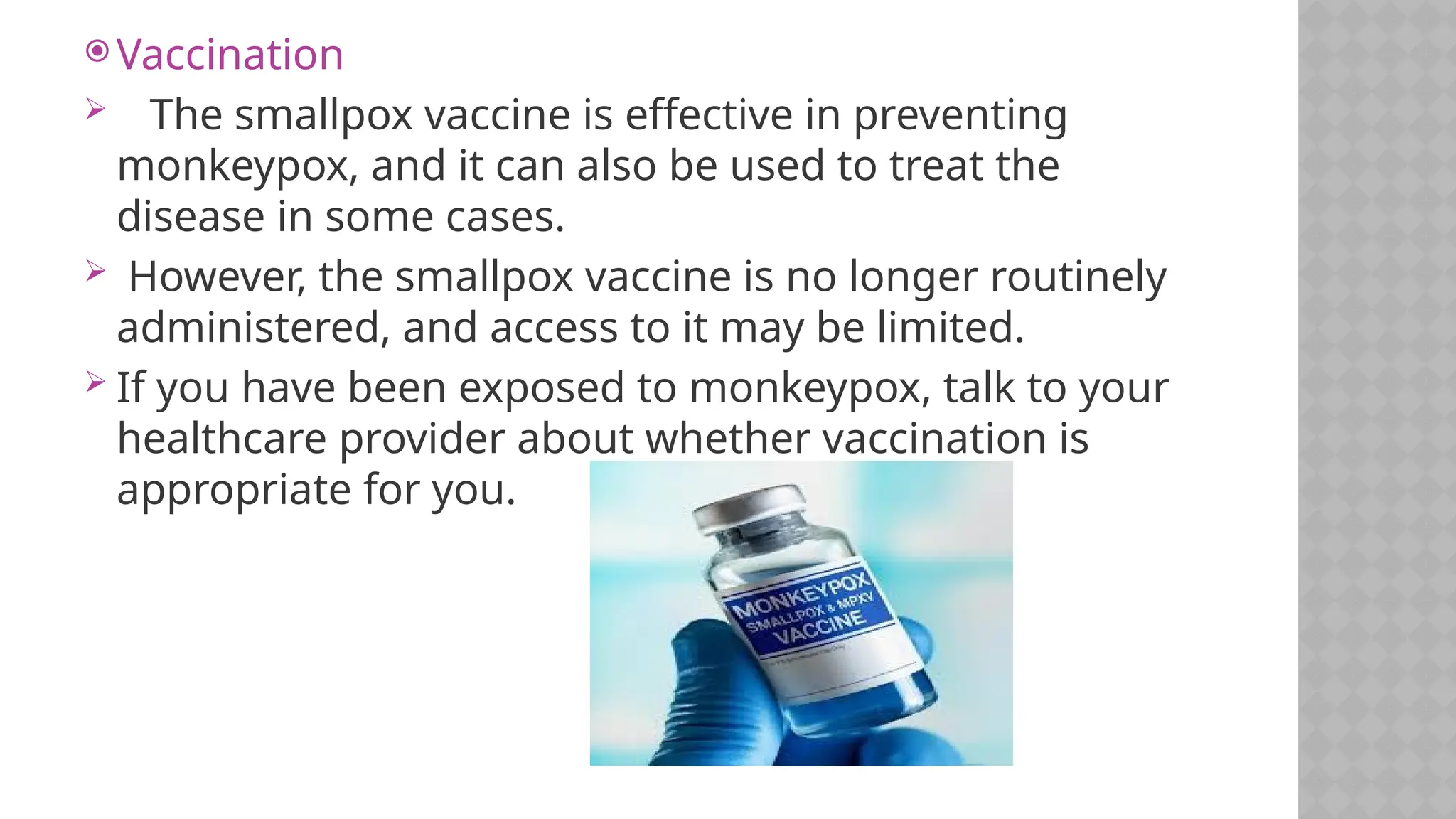 Monkey pox 24.medical surgical nursing ppt | PPTX