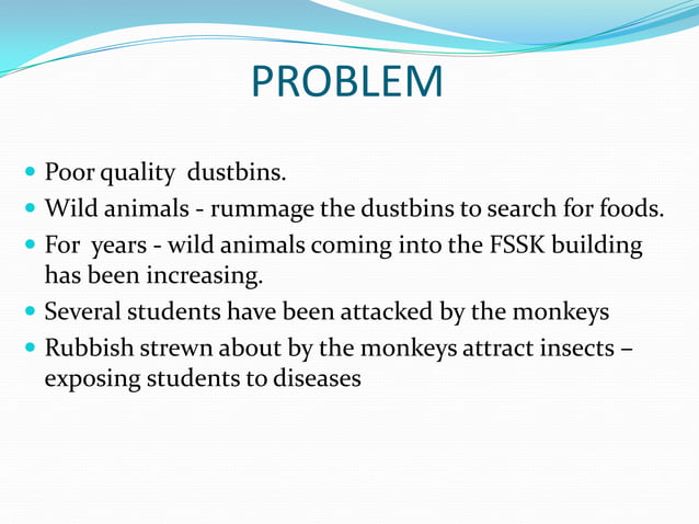 Monkey proofing rubbish bins, 2013 | PPT