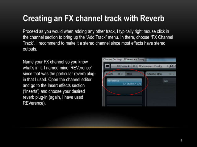 Using Reverb as a Send Effect in Cubase | PPT
