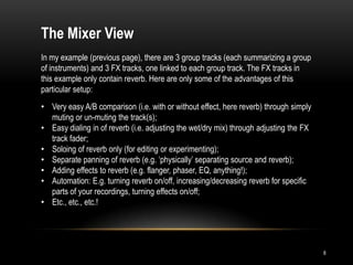 Using Reverb as a Send Effect in Cubase | PPT