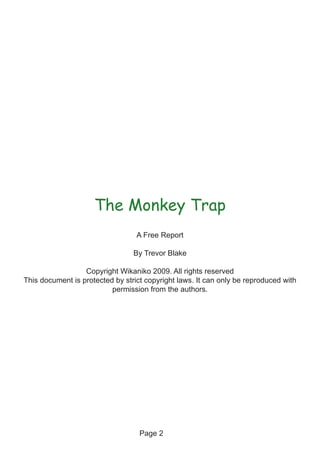 Monkey trap | PDF