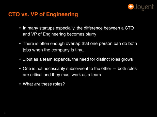 CTO vs. VP of Engineering | PDF | Business | Business and Finance