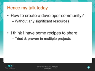Creating a Developer Community | PPTX