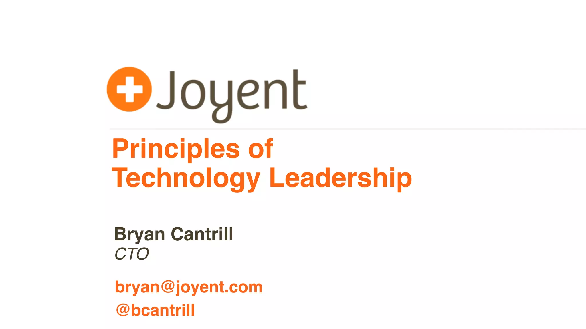 Principles of Technology Leadership | PDF