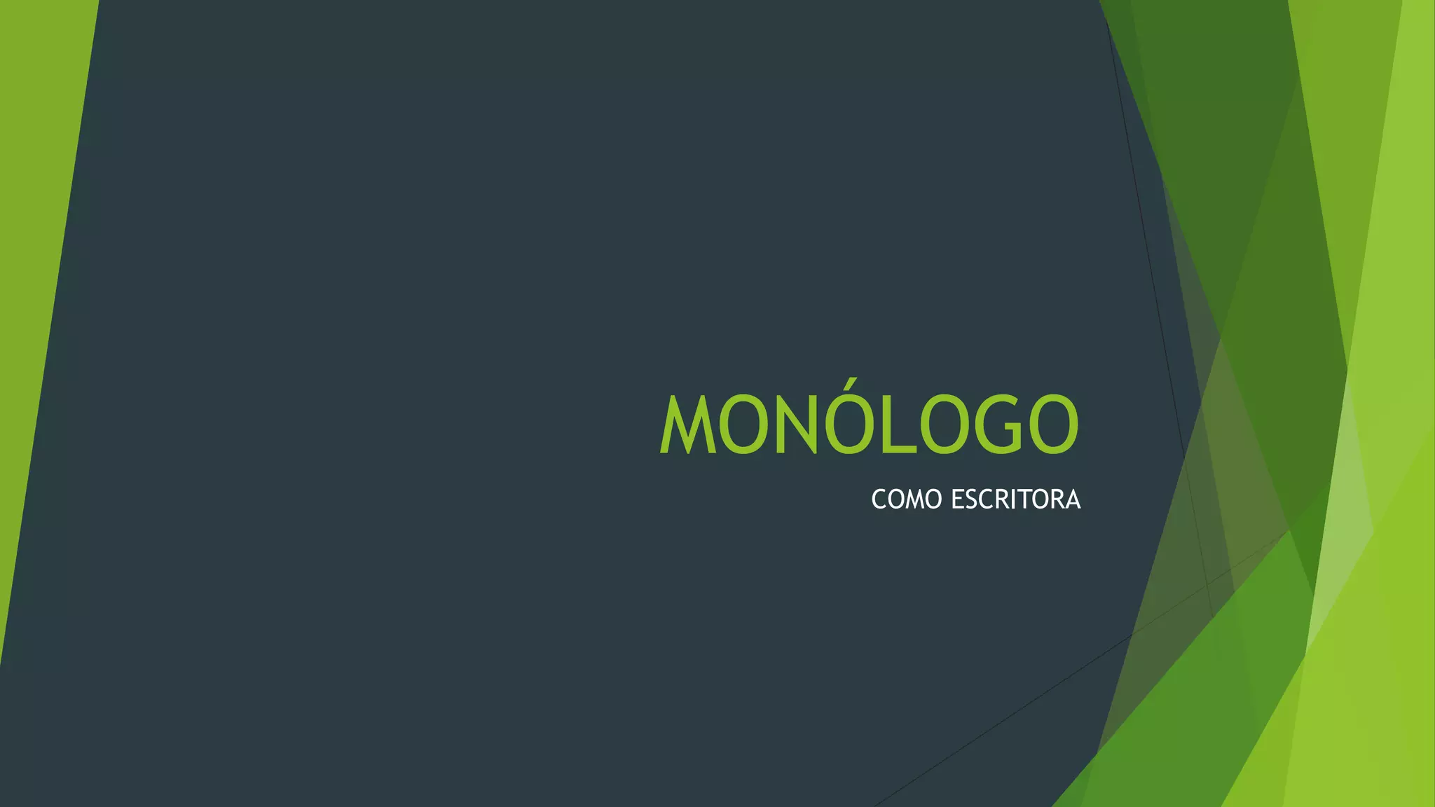 MONÓLOGO | PPT