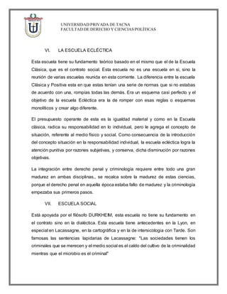 Escuelas de la Criminologia | DOCX