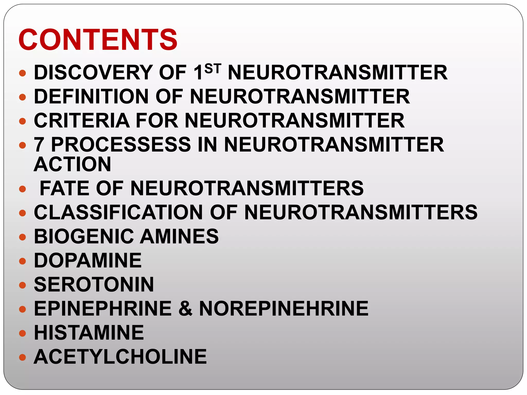 Monoamine neurotransmitters | PPTX