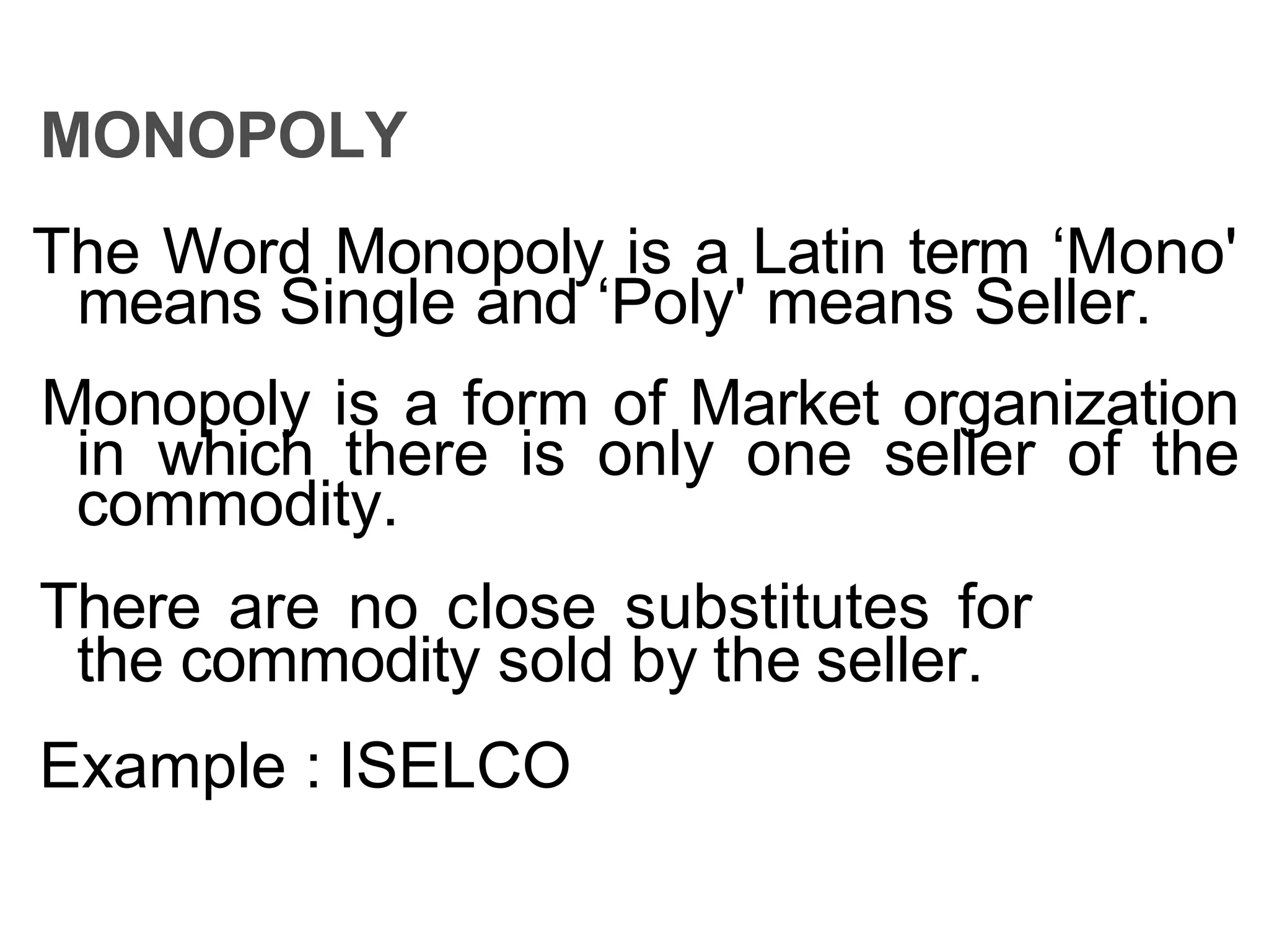 MONOPOLY AND OLIGOPOLY LECTURES AND POWERPOINT | PPTX