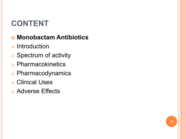 Monobactam antibiotics